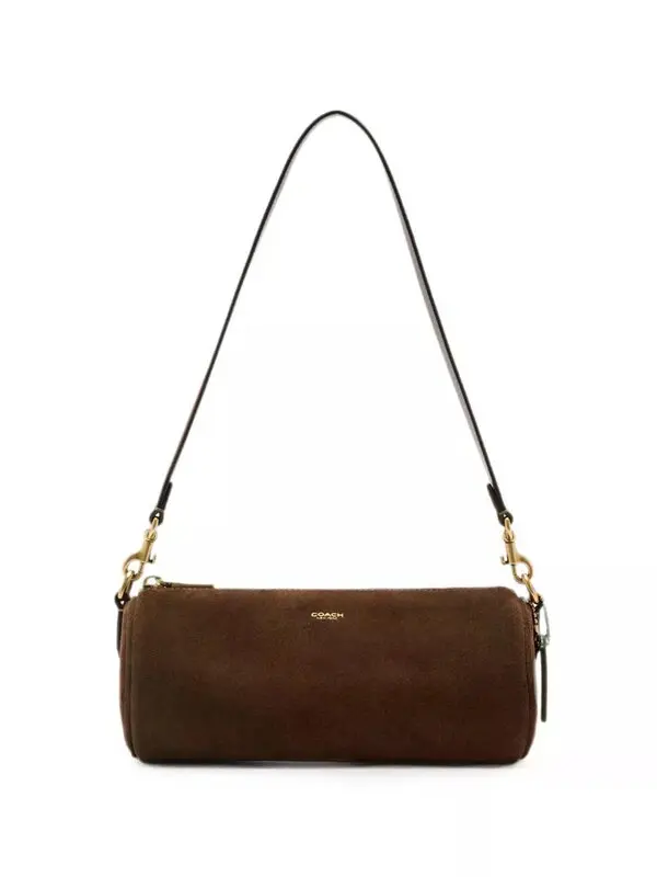 COACH Barrel Bag In Suede And Calf Leather