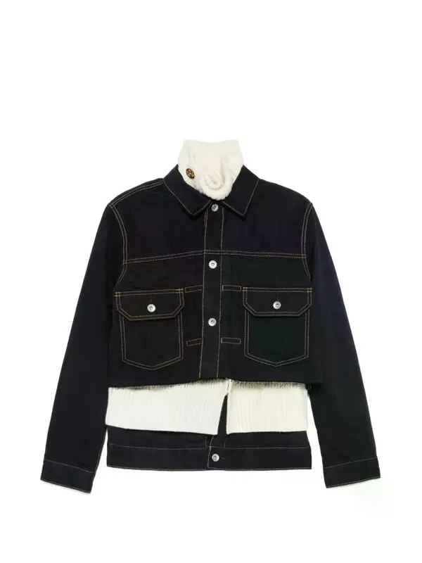 Sacai Layered Design Raw-cut Jacket