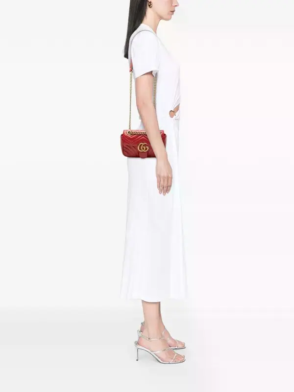 Gucci Small Gg Marmont Matelassé Calfskin Shoulder Bag