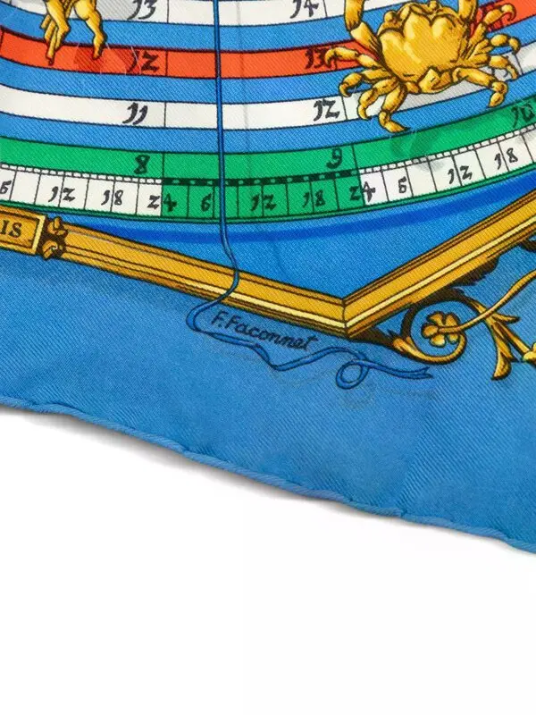 Hermès 20th Century Astrologie Dies Et Hore Silk Handkerchief