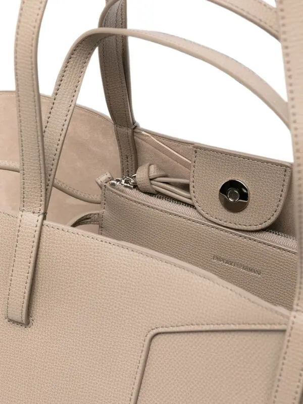 Emporio Armani Medium Leather Tote Bag
