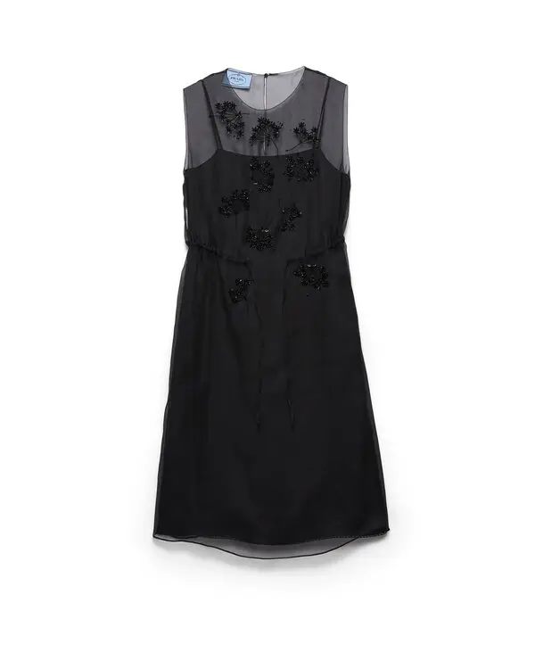 Prada Embroidered Silk Cigaline Dress