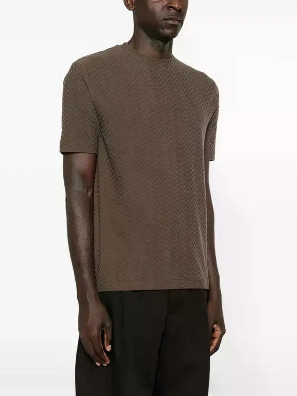 Giorgio Armani Chevron-knit T-shirt