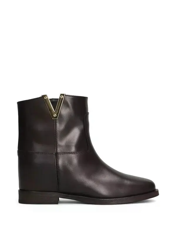 VIA ROMA 15 V-plaque Inner-wedge Heel Ankle Boots