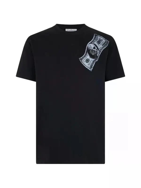 Philipp Plein Jersey T-shirt Skull Dollar Chest