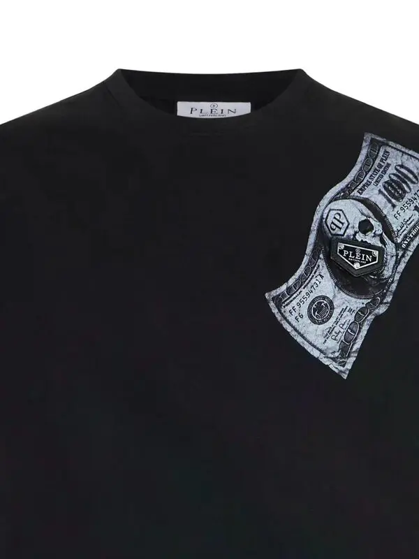 Philipp Plein Jersey T-shirt Skull Dollar Chest