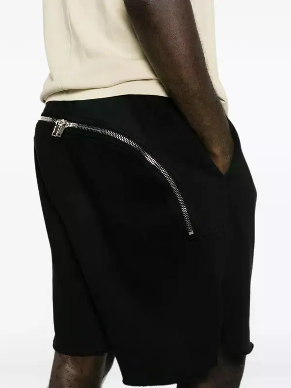 Rick Owens Cotton Shorts With Drawstring And Zip Detail