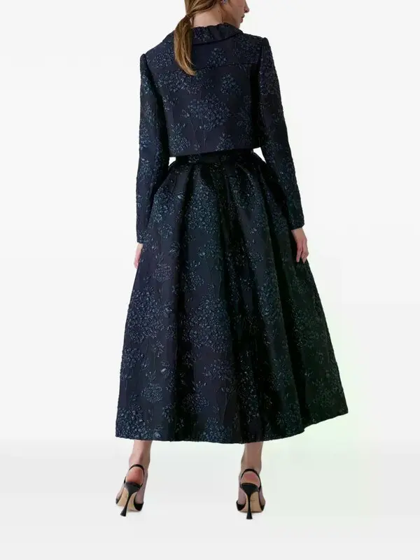 Carolina Herrera Floral-jacquard Cropped Jacket