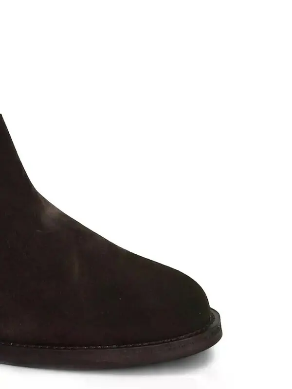 VIA ROMA 15 Knee-high Suede Boots With Internal Wedge Heel - Brown
