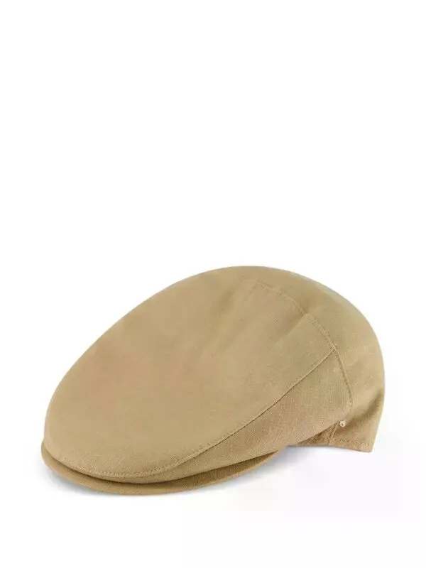 Borsalino Vincenzo Linen Flat Cap - Brown