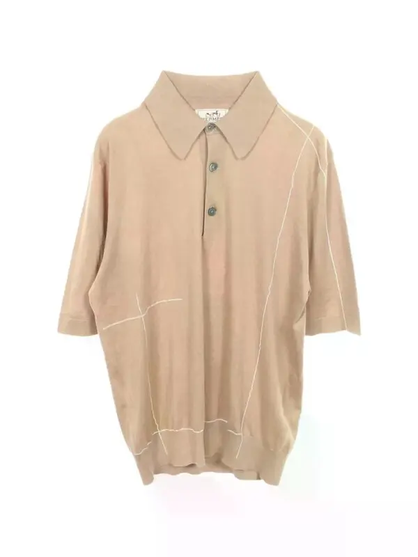 Hermès 2010s Contrast-stitch Polo Shirt