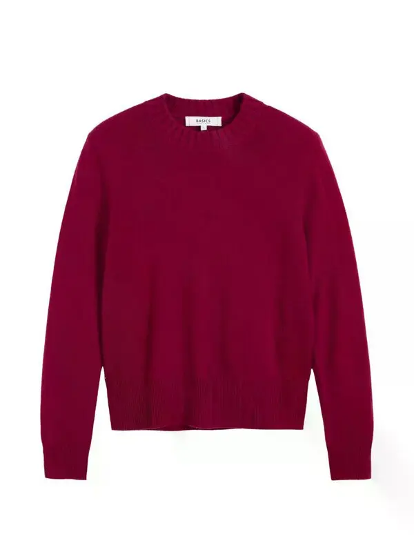 Chinti & Parker Cropped Ribbed-trim Sweater - Red