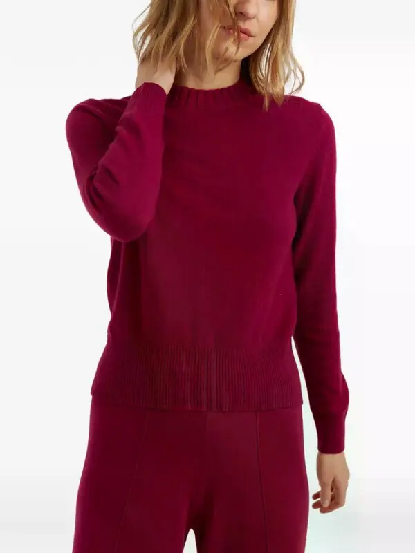 Chinti & Parker Cropped Ribbed-trim Sweater
