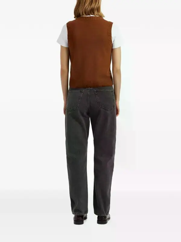 Chinti & Parker Ribbed Trim Sleeveless Sweater