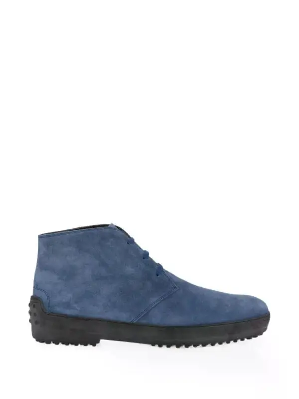 TOD'S Lace-up Suede Ankle Desert Boots