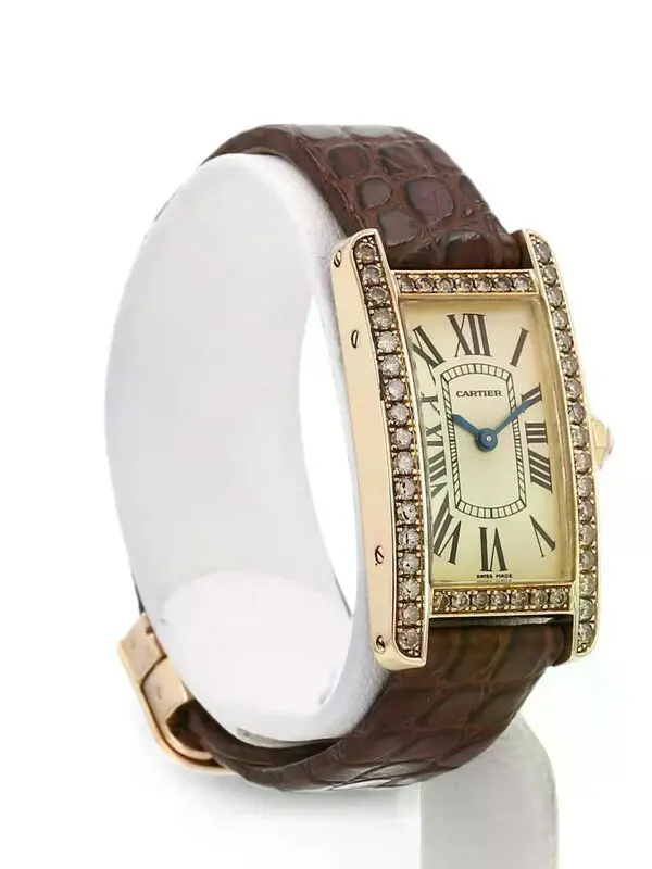 Cartier 2017 Tank Américaine 35mm Watch With Diamond Bezel