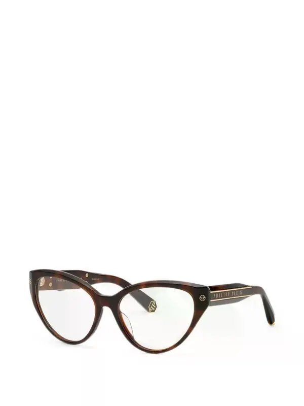Philipp Plein Tortoiseshell-effect Cat-eye Eyeglasses - Brown