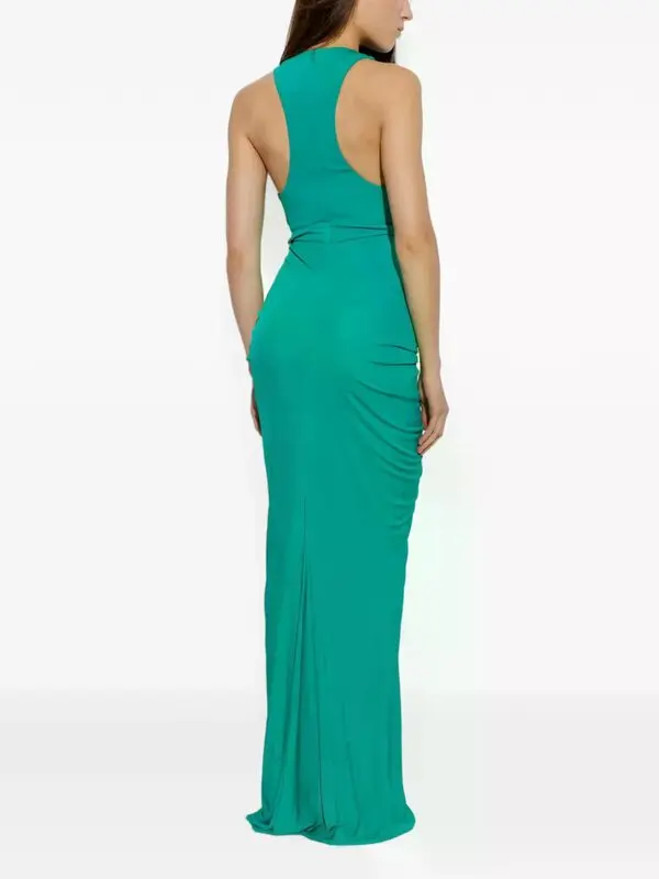 Christopher Esber Vivenda Maxi Draped Cutout Dress - Green