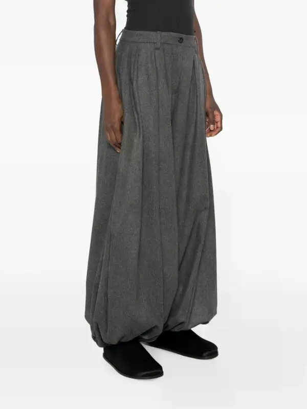 THELATEST Pleated Balloon-hem Trousers - Grey