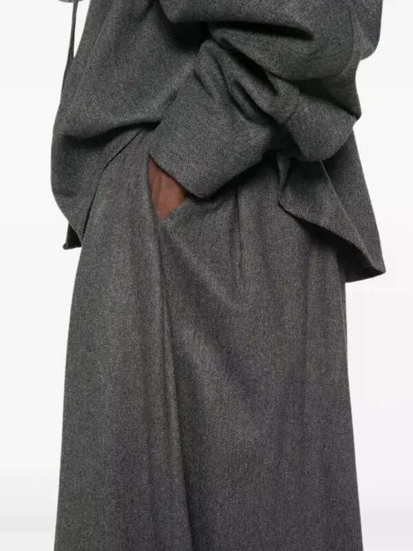 THELATEST Pleated Balloon-hem Trousers - Grey