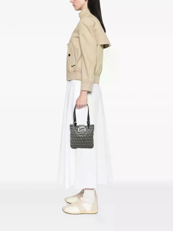 Fendi Zucchino Canvas Shoulder Bag