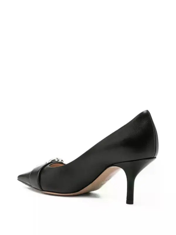 Emporio Armani Buckle-detail Leather Pumps
