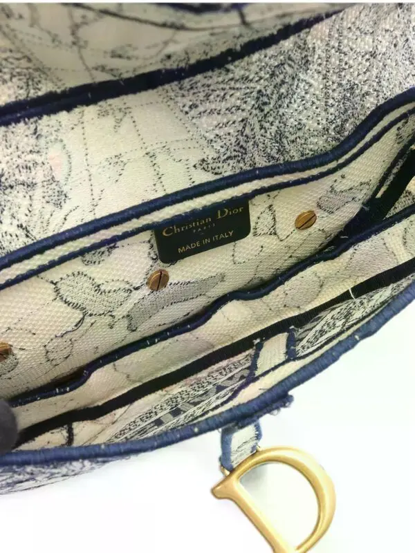 Dior 2010s Saddle Toile De Jouy Shoulder Bag - Neutrals
