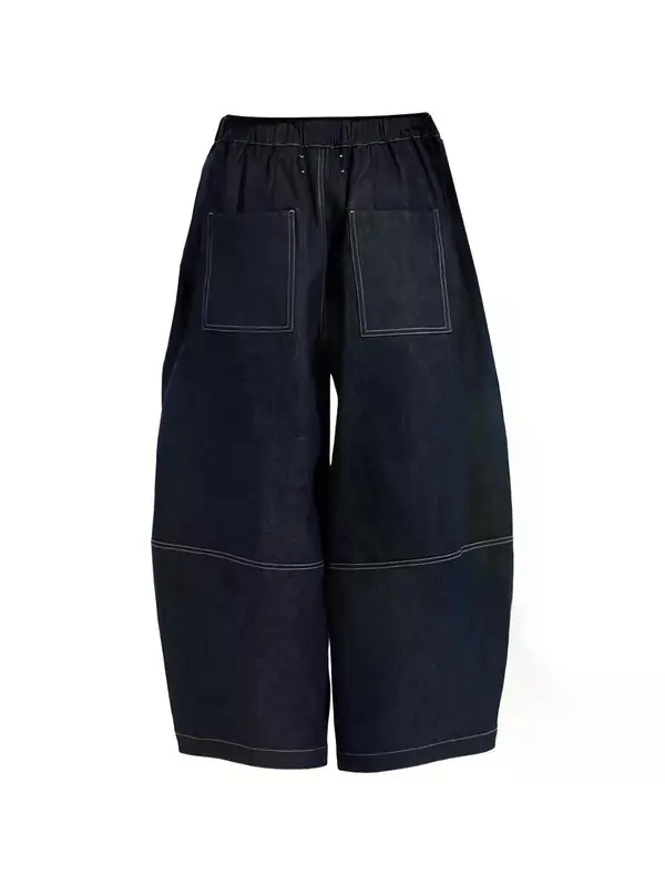 Fabiana Pigna Temis Wide-leg Jeans With Contrast Stitching