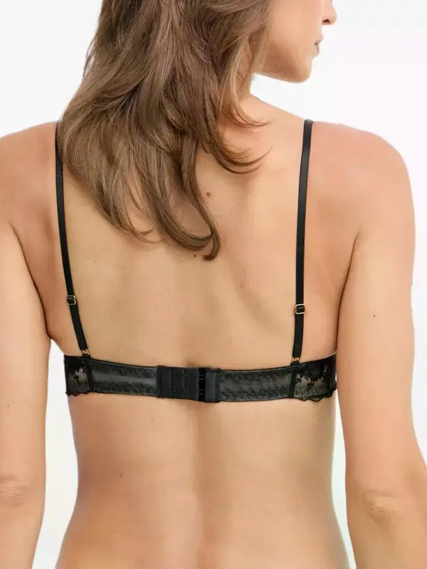 TWINSET Floral-embroidered Mesh Bra