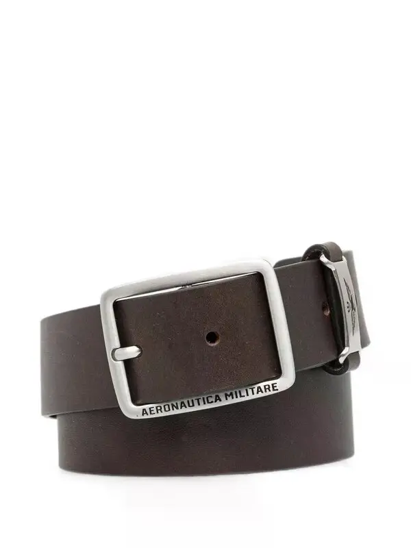 AERONAUTICA MILITARE Logo Buckle Belt - Brown