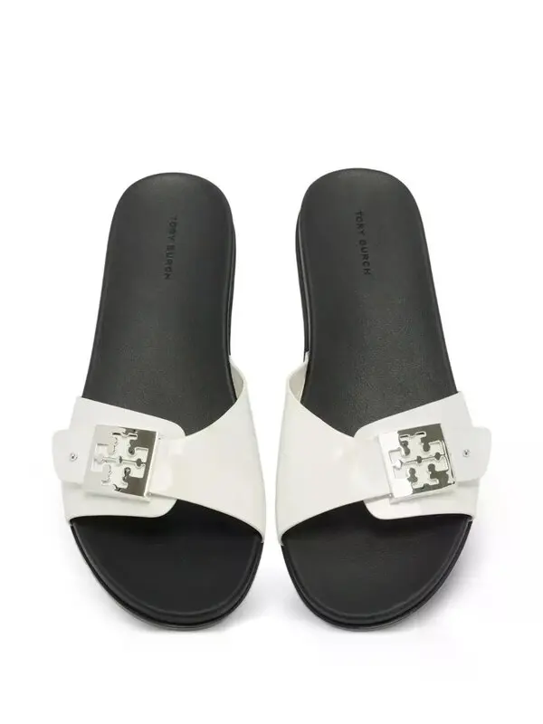 Tory Burch Mellow Logo-plaque Patent Sandals