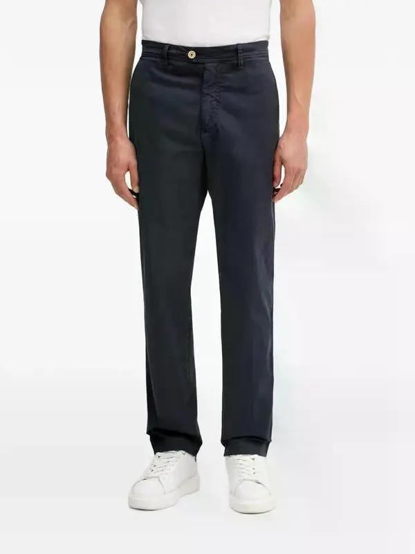 AERONAUTICA MILITARE Logo-patch Straight-leg Trousers - Blue