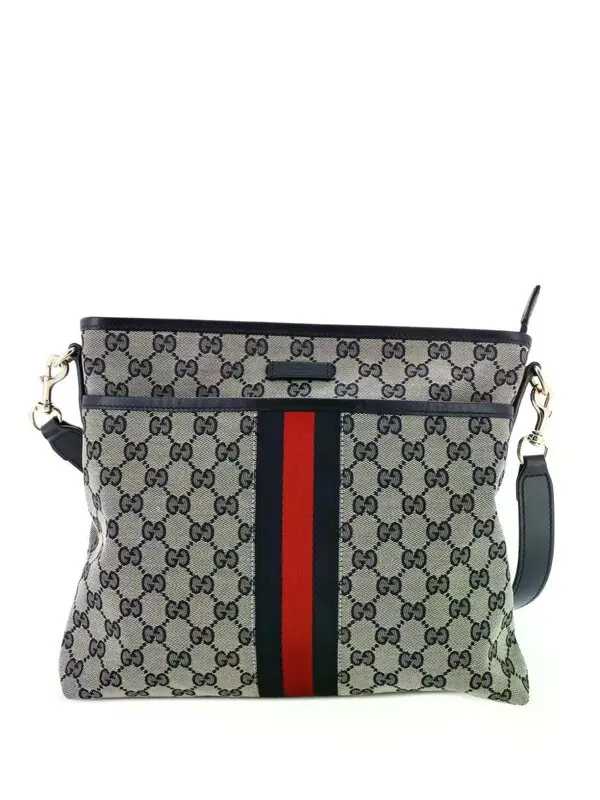 Gucci Gg Canvas Messenger Bag - Blue