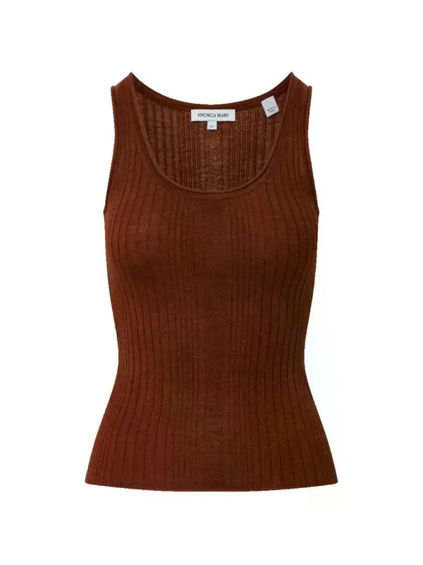Veronica Beard Birke Ribbed-knit Tank Top