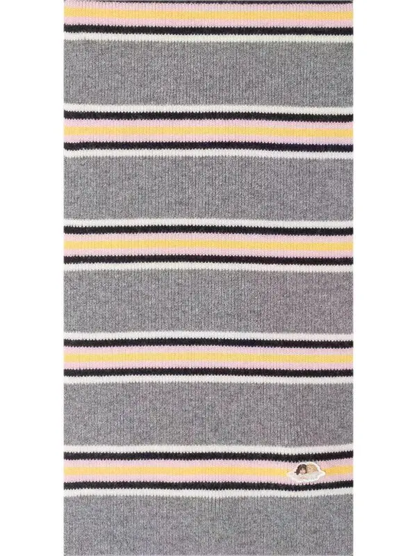 Fiorucci Angel-patch Striped Scarf