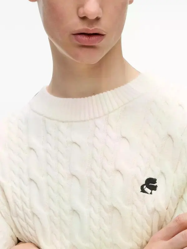Karl Lagerfeld Cameo Cable-knit Sweater