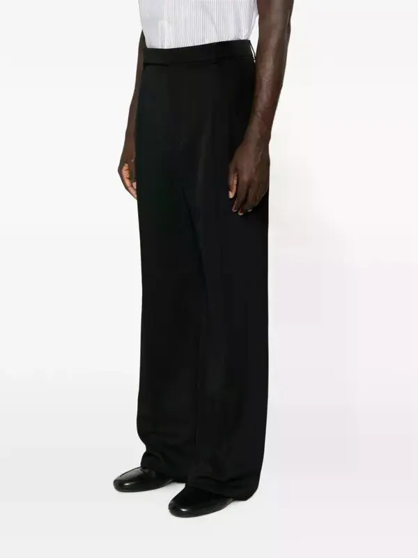 Saint Laurent Pressed Crease Wide-leg Trousers