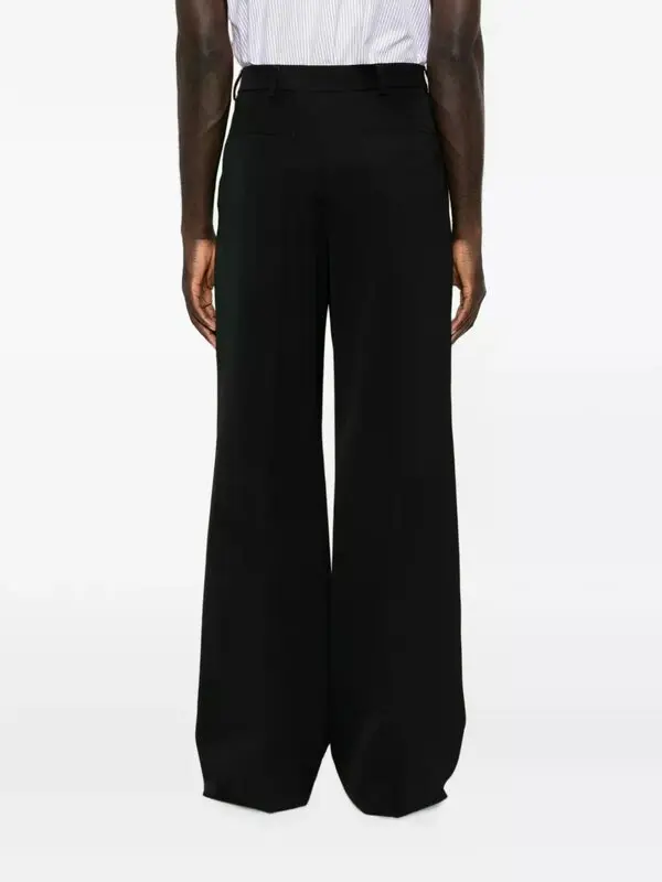 Saint Laurent Pressed Crease Wide-leg Trousers