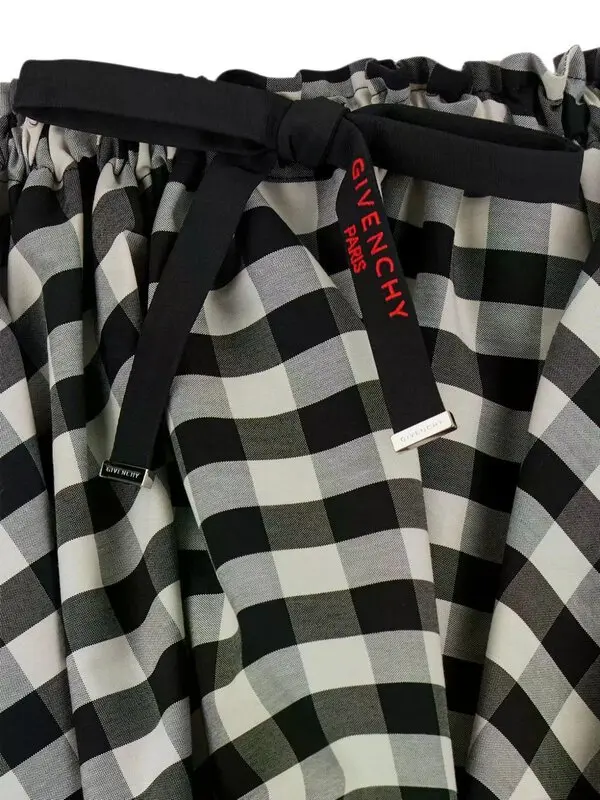 Givenchy Mini Pleated Skirt In Checked Cotton
