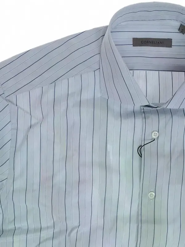 Corneliani Striped French-collar Shirt