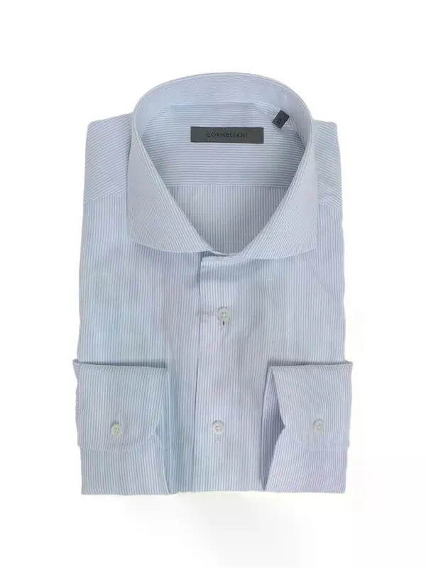 Corneliani Striped French-collar Shirt