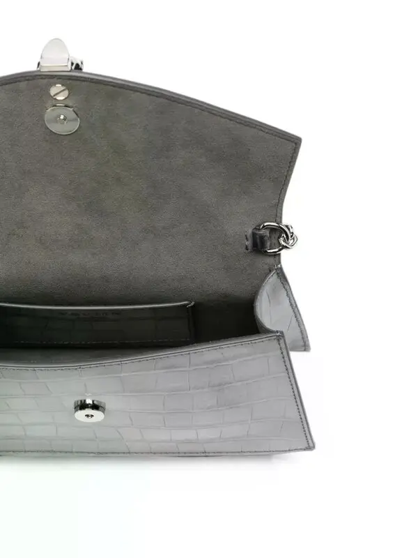 Alexander McQueen Mini Skull Croc-effect Shoulder Bag