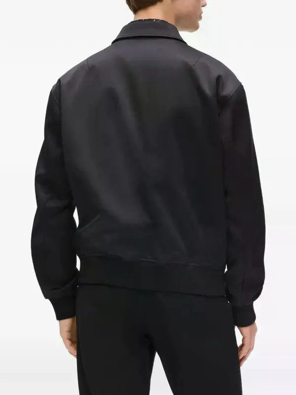 Karl Lagerfeld Monogram Embellished Bomber Jacket