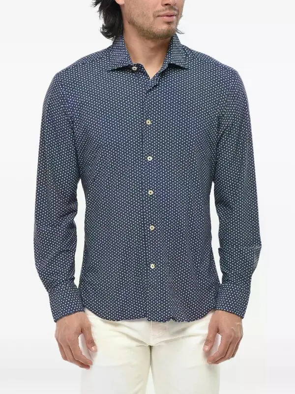 ALESSANDRO GHERARDI Patterned-fabric French-collar Shirt