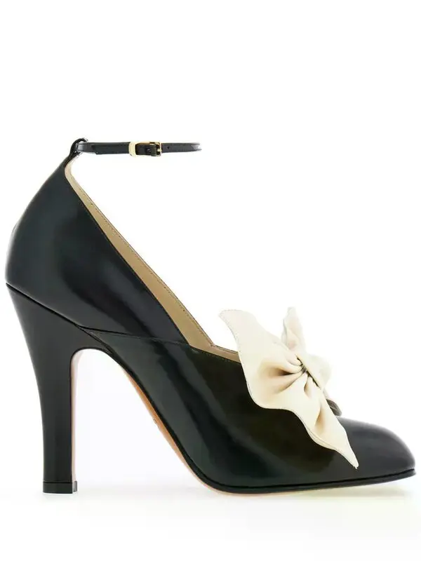 FERRAGAMO Bella 1928 Leather Pumps - Black
