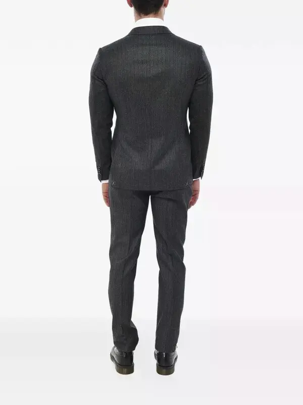 Corneliani Virgin Wool Herringbone Suit