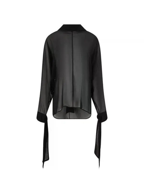 P.a.r.o.s.h Sheer Tie-cuff Blouse