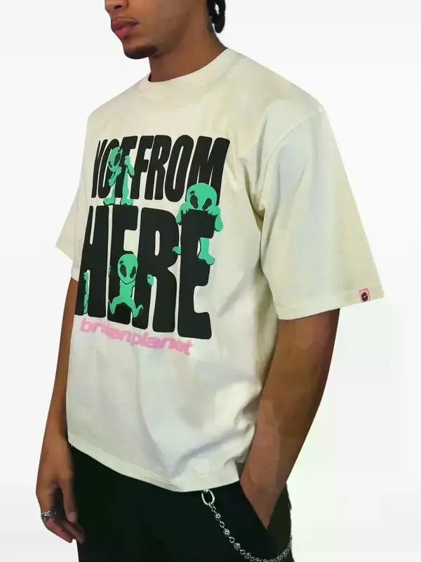 BROKEN PLANET Not From Here Graphic-print Oversized T-shirt