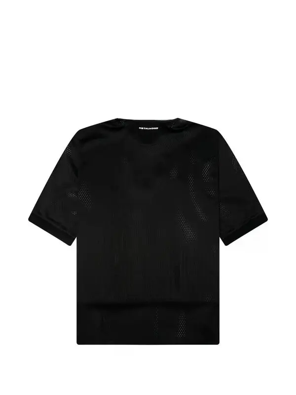 METALWOOD STUDIO Quarter-zip Jersey Polo Shirt - Black