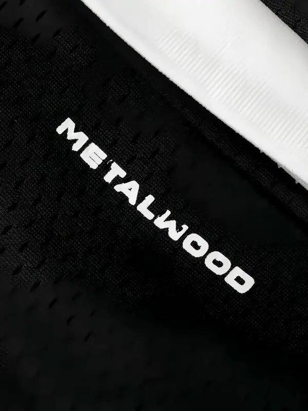 METALWOOD STUDIO Quarter-zip Jersey Polo Shirt - Black